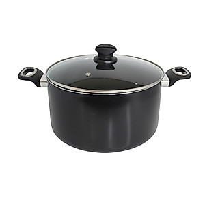 IMUSA 10.0qt Bistro Aluminum Nonstick Dutch Oven with Glass Lid and Cool Touch Handles