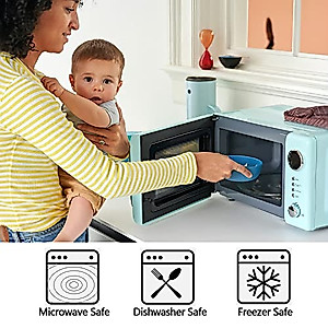 Large Plates and Small Bowls Kid Cups Set Wheat Straw Microwave Safe Dinnner Plates for Pasta,Cereal, Salad，Side Dishes,Kitchen,Camping, RV 【Set of 18】