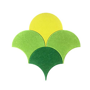 Fan-Shaped Felt Board, 3D Three-Dimensional Wall Stickers, Ginkgo self-Adhesive Creative TV Background Wall, Message Board