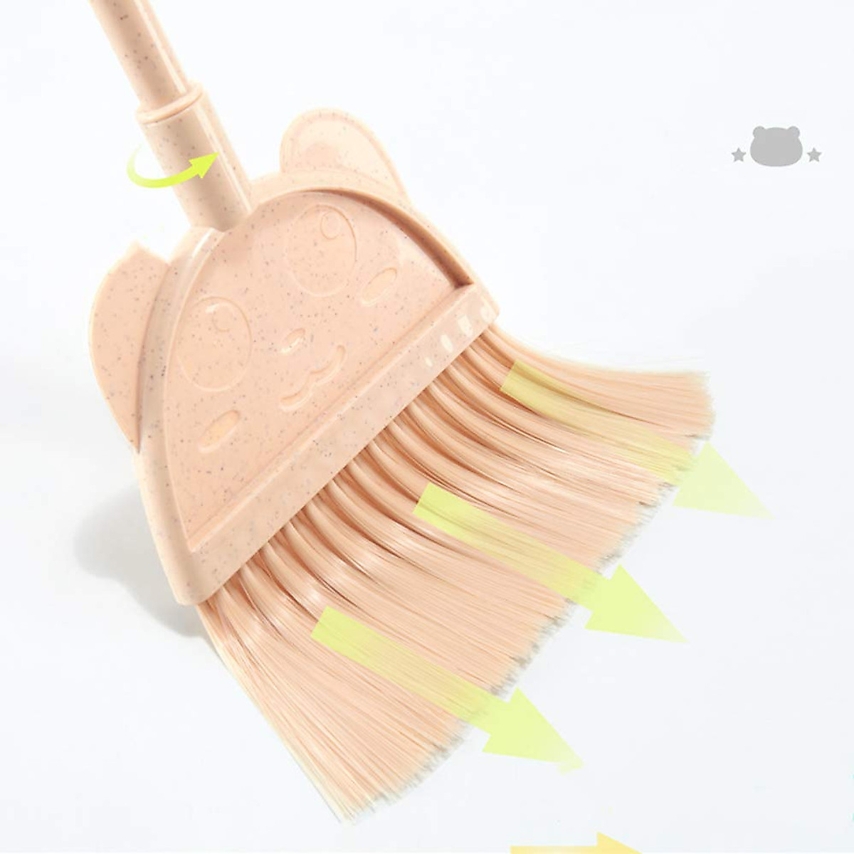 MAYEV Mini Broom with Dustpan for Kids,Little Housekeeping Helper Set (Pink)