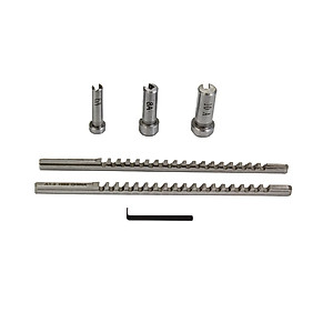 Rebrisbol Keyway Broach Sets 6Pcs HSS Metric Industrial Tools for Lathe, Keyway Size A - 2mm, A - 3mm and Collared Bushings 6A, 8A, 10A