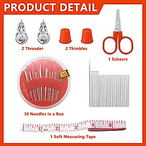 Renashed Sewing Kit with 100 Basic Sewing Accessories, 64 Spools of Thread Mini Sewing kit for Beginners,Traveller, Emergency, Whole Family to Mend and Repair