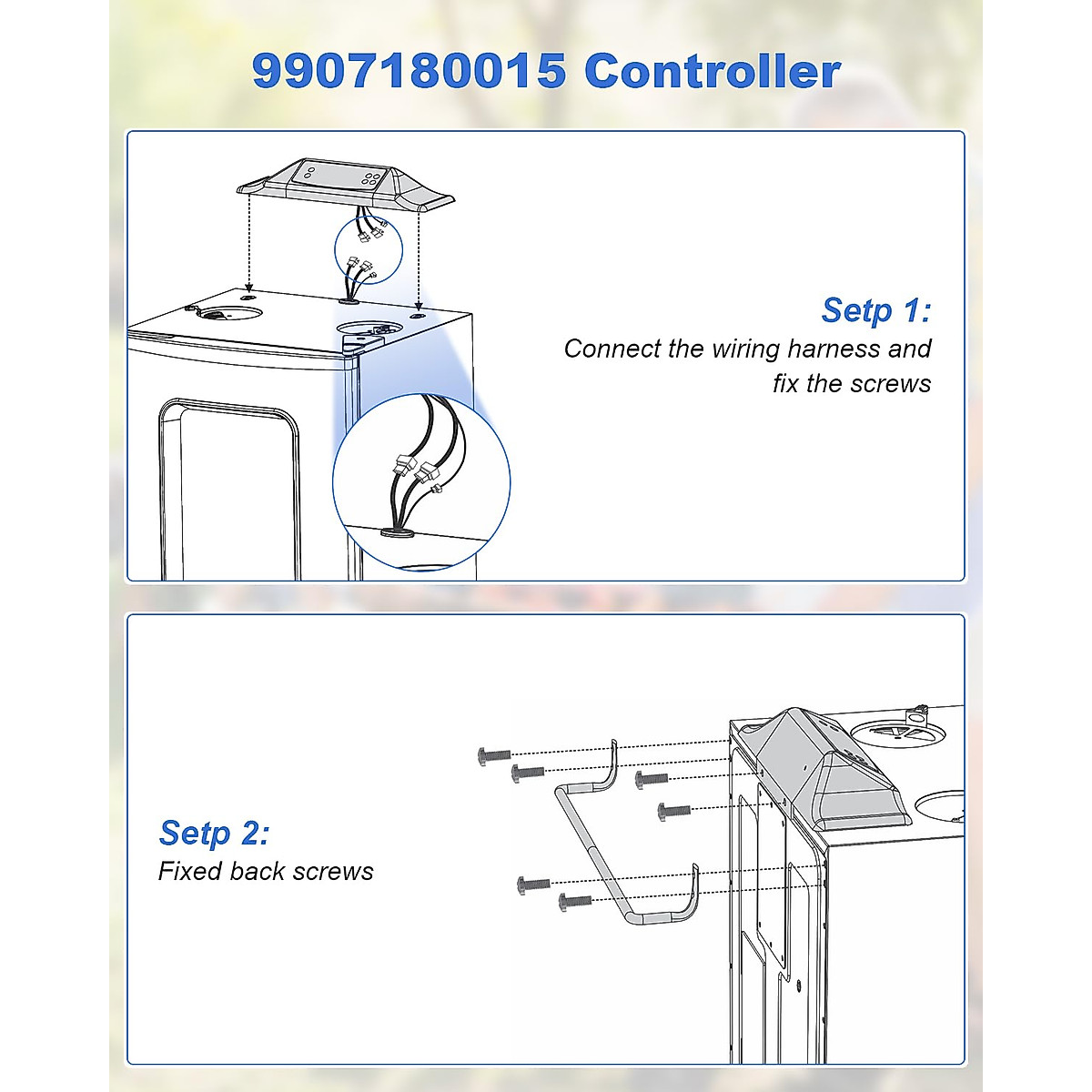 ULXIOM 9907180015 Controller Replacement Part Compatible with Masterbuilt Bluetooth Digital Electric Smoker, Digital Control Panel Fits for MB20074719 MB20073519 MB26073519 MB20073119 MB25073519