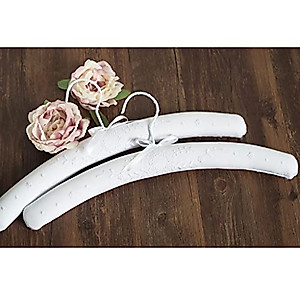 Colcolo Flower Padded Hanger Shirt Blouse Shoulder Shaper Hook Hanger - White, as described
