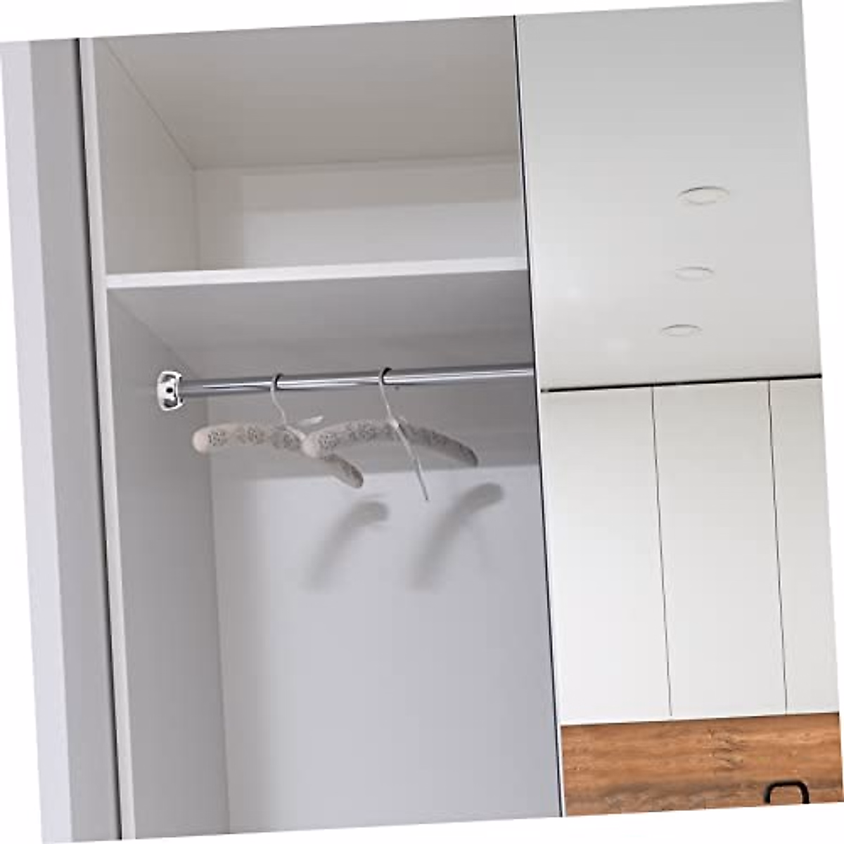 Alipis 40 Pcs Heavy Duty Brackets Heavy Duty Shower Curtain Rod Shower Curtain Holder Socket Holder Closet Rods Shower Curtain Rod Holder Shower Rod Holders for Wall Rod Bracket Silver