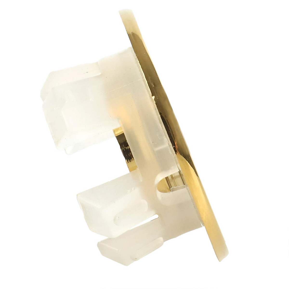 LQS Basin and Sink Trim Overflow Cover for Kitchen, Bathroom and Vanity Sink, Solid Brass Insert in Hole Round Caps, Colour Gold