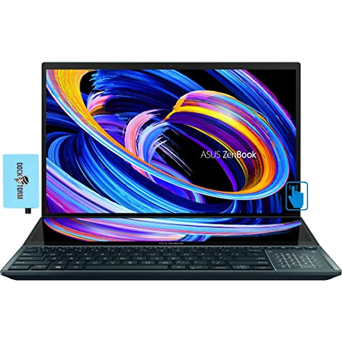 ASUS Zenbook Pro Duo 15 OLED 12th Gen 15.6" Home & Business Laptop (Intel i9-12900H 14-Core, 32GB LPDDR5 4800MHz RAM, 2TB PCIe SSD, GeForce RTX 3060, 60Hz Touch Win 11 Pro) with Hub