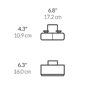 simplehuman Slim Sink Caddy Sponge Holder, Brushed Stainless Steel