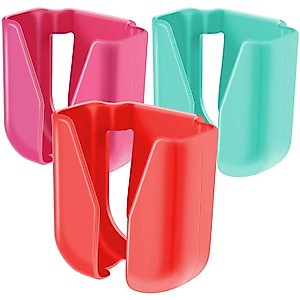 3 Pieces Stethoscope Holder Clip Plastic Nursing Waist Belt Stethoscope Holder Clip for Nurses Physicians(Cyan, Purple, Red)