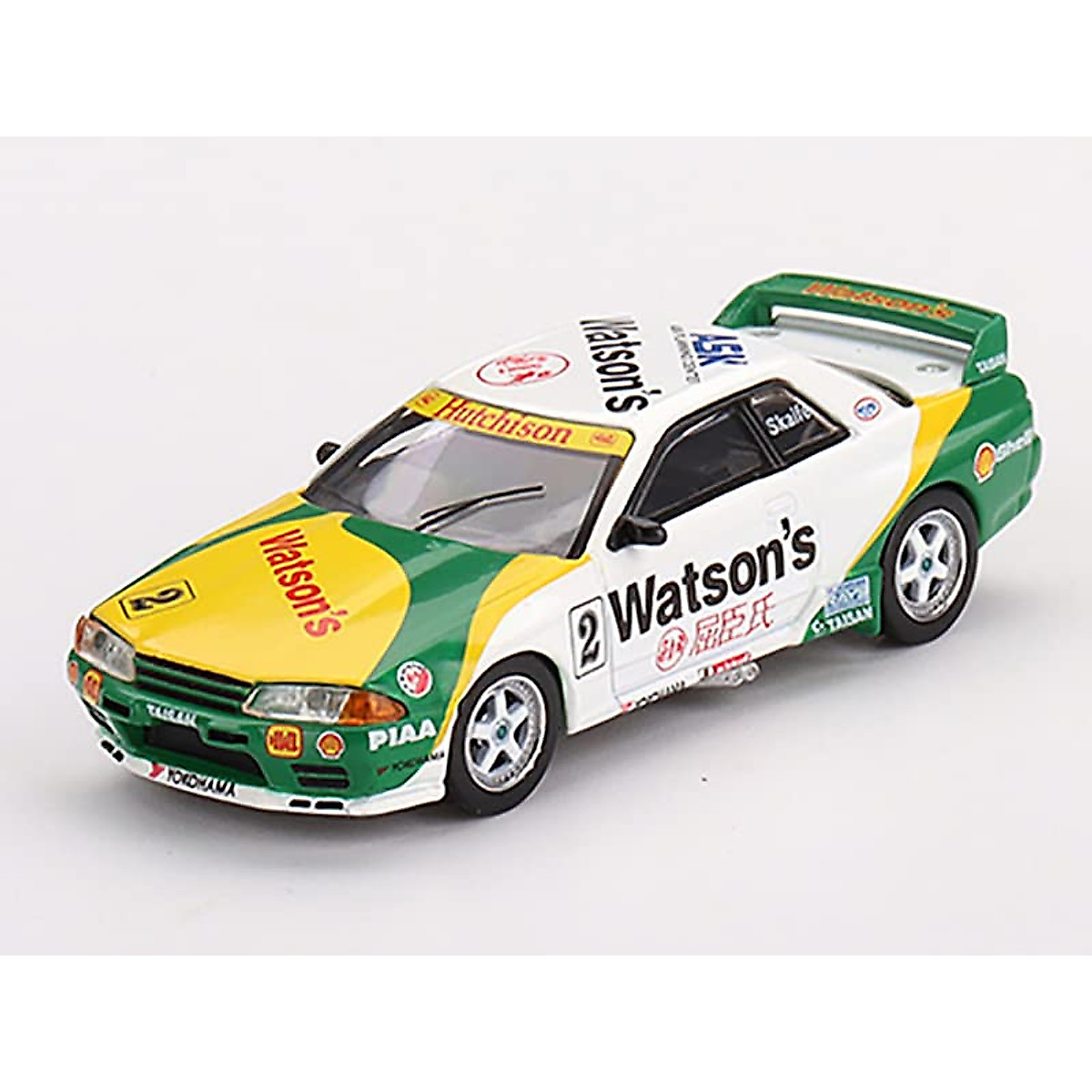 Skyline GT-R (R32) Gr. A RHD (Right Hand Drive) #2 Mark Skaife Guia Touring Macau GP (1991) Limited Edition to 1800 Pieces Worldwide 1/64 Diecast Model Car by True Scale Miniatures MGT00377