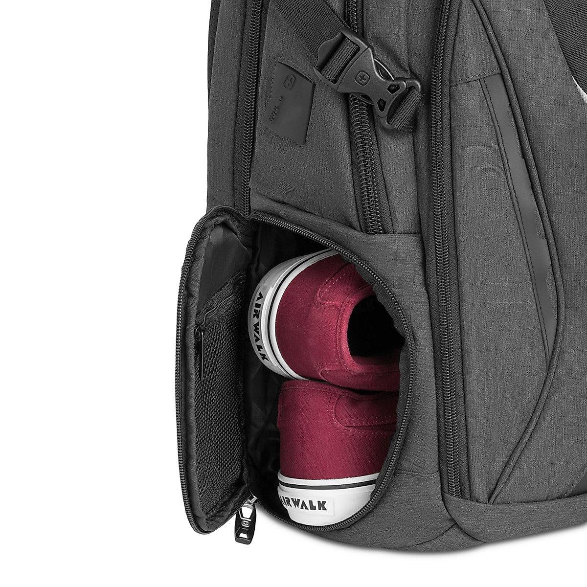 SwissGear ScanSmart Laptop Bag, Gray Heather, Fits 15-Inch Notebook