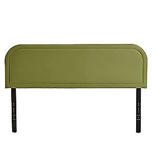 Edenbrook Miller Low Profile, Performance Velvet Headboard for Queen Size Bed-Green Upholstered Queen Headboard