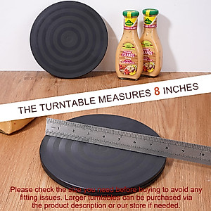 8 Inch Lazy Susan Turntable Organizer, Eichzer Premium Heavy Duty Rotating Swivel Stand with Steel Ball Bearings for Model/Rotating Plants/Crafts Stand/TV/Monitor/Laptop (360˚ Rotation)