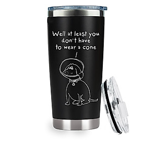 CHICKOR Get Well Soon Gifts for Men Women Post After Surgery, Funny Divorce Break up Gifts For Men Women, Grief Feel Better Gifts, At Least You Don’t Have To Wear a Cone 20 Oz Tumbler