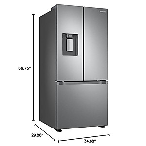 30” French Door Refrigerator with Water Dispenser