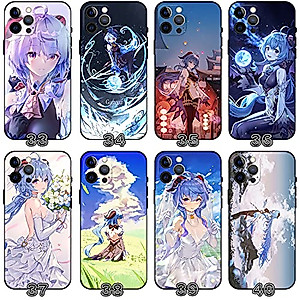 RegisBox Ganyu Phone Case Cute Ganyu Waifu Fanart Anime Girls Liyue Qixing Adeptus Multicolor