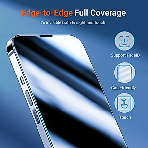 TORRAS Diamond Shield for iPhone 13 Pro Max Screen Protector for iPhone 14 Plus Phone Screen Saver Ultra Strengthened Tempered Glass [Full Coverage] Shatterproof [Anti-Fingerprint] 2-Pack, 6.7"