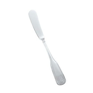 Winco 0006-12 Butter Spreader, Extra Heavy, 18/0 Stainless Steel, Mirror Finish
