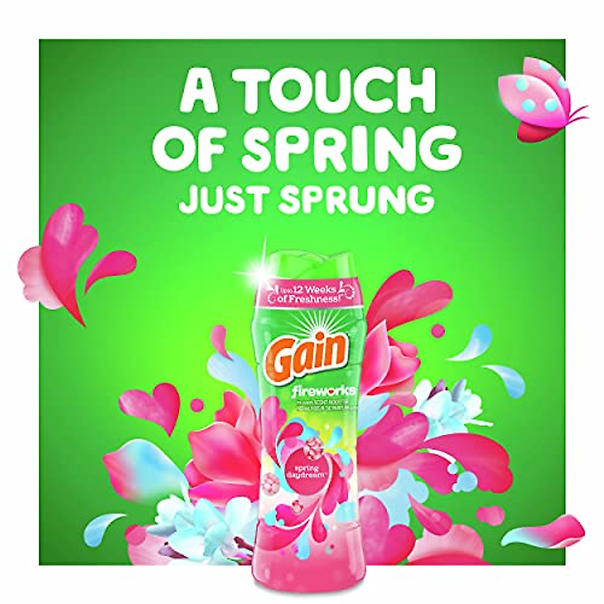 Gain Fireworks Laundry Scent Booster Beads for Washer, Spring Daydream, 20.1 fl oz, HE Compatible