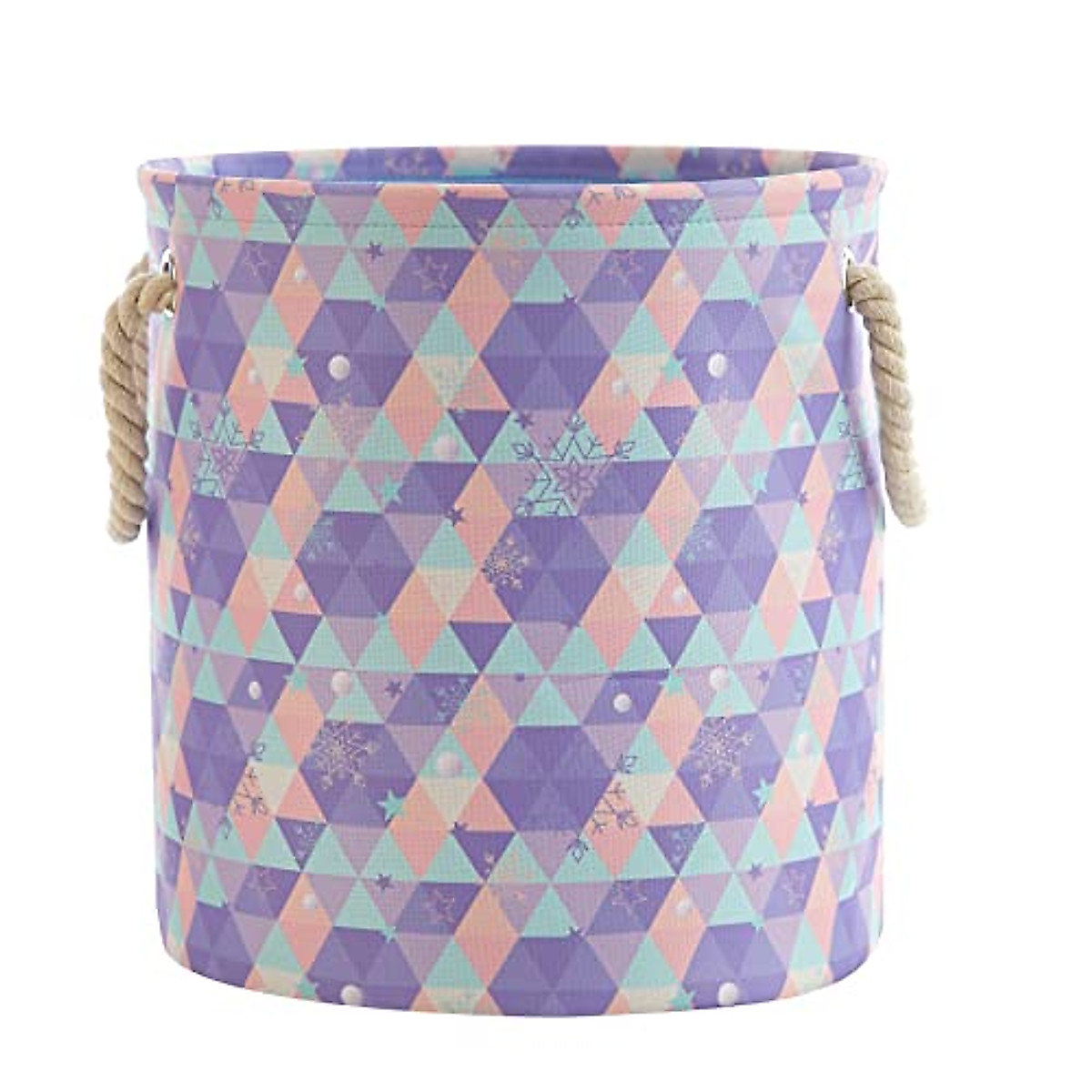 Idea Nuova Disney Frozen 3 Piece Multi Size Fabric Nestable Toy Storage Basket Set, with Rope Carry Handles (NK321606)