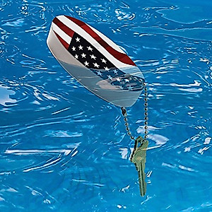 GRAPHICS & MORE US American Flag Stars and Stripes Waving United States USA Floating Keychain Oval Foam Fishing Boat Buoy Key Float