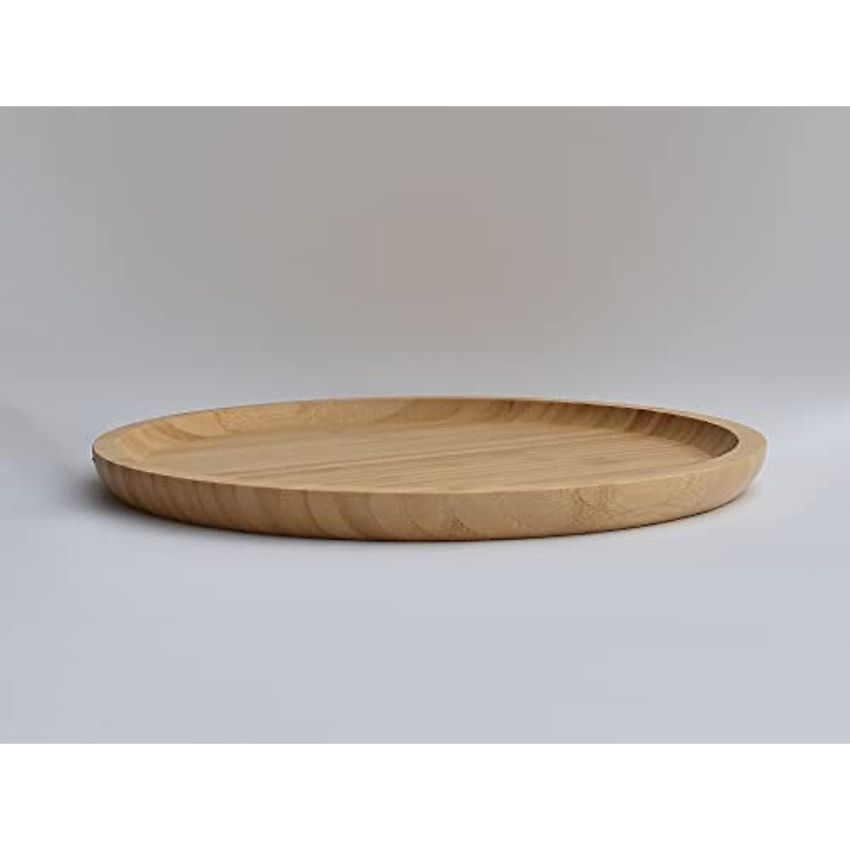 Party Trays for Serving Food, Bamboo Platter, Breakfast Dinner Trays Coffee Bread Serving Tray, Fruit Platters for Wedding Party Home Hotel Restaurant (11.8 Inch, Round)
