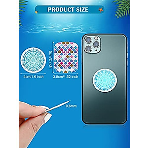 24 Pieces Mount Metal Plate for Phone Car Magnetic Mount Disc Universal Metal Plate Adhesive Sticker Replacement Magnet Patch for Magnetic Car Mounts Cell Phone Tablet Holder (Flower Squama Style)