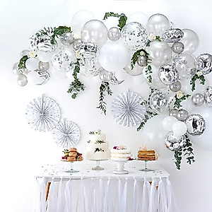 Ginger Ray Silver DIY Balloon Arch Kit Party Decorations 70 Assorted Pack