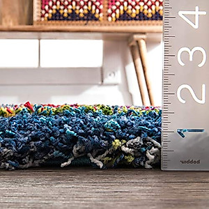 nuLOOM Leisha Moroccan Shaggy Area Rug, 8x10, Multi