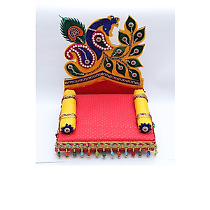 Small Jhula Laddu Gopal Ji Jhoola for Janmashatmi laddu Gopal Ji Sihansan Laddu Gopal Ji Aasan Multicolor