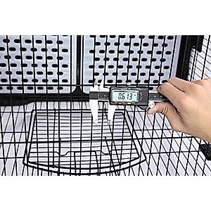 26" Rabbit Cage Carry with Pull Out Tray and Caster Size: L25 XW17 XH21 (Black)