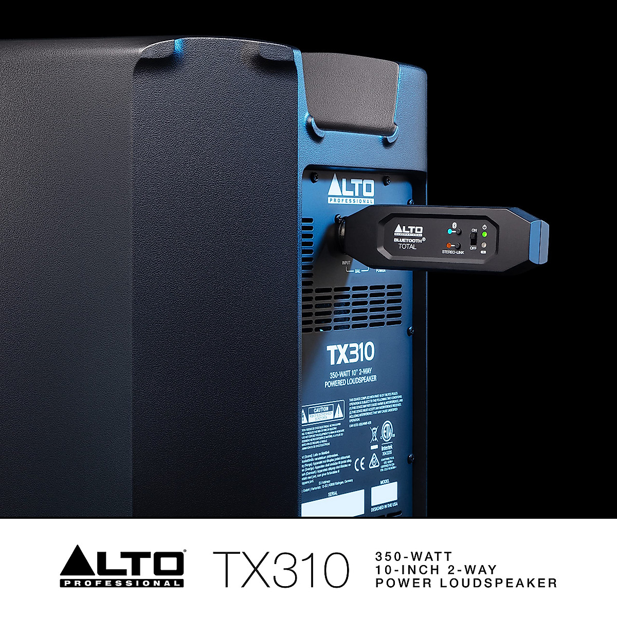 ALTO TX310 – 350W Active PA Speaker with 10" Woofer for Mobile DJ and Musicians, Small Venues, Ceremonies and Sports Events, Black