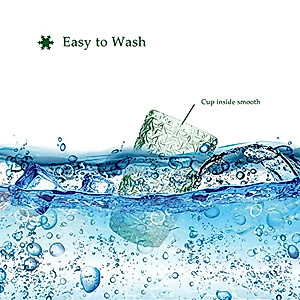 GYRUT Unique Green Drinking Glasses[Set of 4], 14oz Glass Cups for Water, Juice, and Ice Tea, Vintage Chic Glassware, Lead-free Crystal Highball Tumbler, Dishwasher Safety