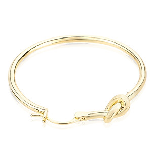 Love Knot Hoop Earrings For Women By Vintage Havana 18K Gold Plated Made With Sterling Silver Post