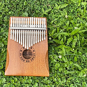 Kalimba Thumb Piano 17 Keys Musical Instruments, Mbira Finger Piano Gifts for Kids and Adults Beginners