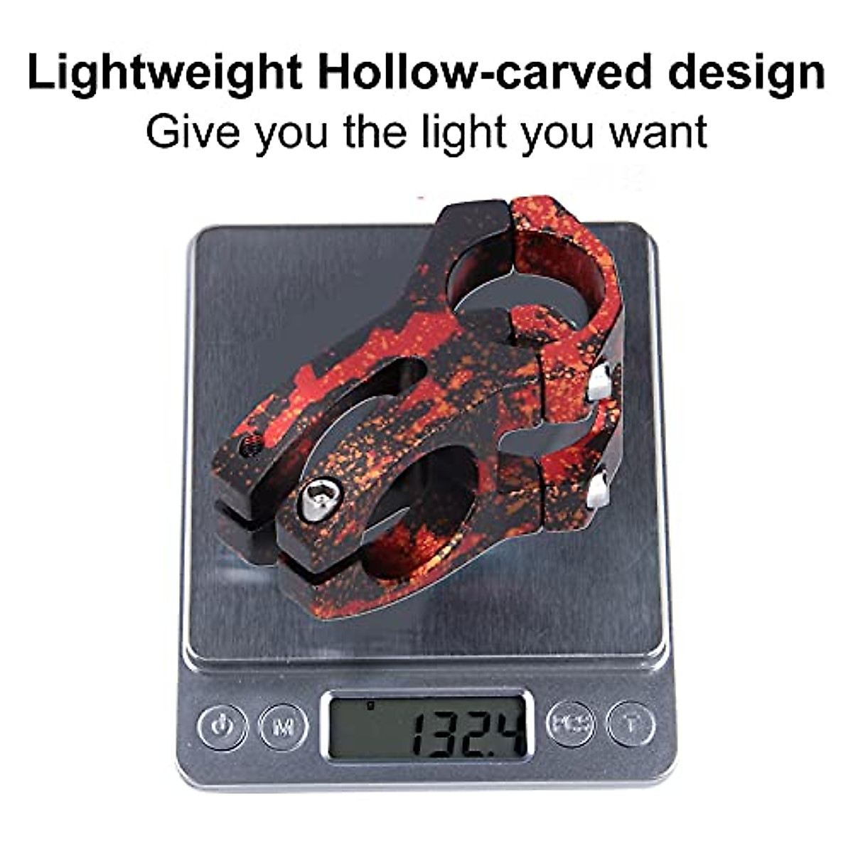 01 02 015 Bicycle Stem, Durable Wear‑Resistant Anti‑Rust Bicycle Handlebar Short Stem for Downhill Bikes for All-Round Bicycles for Road Bike for Most Bicycle(Galaxy Orange)