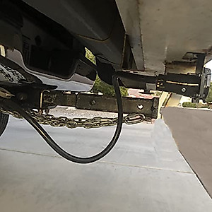 Oyviny 7 Way Trailer Extension Cord 3 Feet, 7 Pin RV Trailer Wiring Extension with Double Prongs Connector for RV Trailer, Caravan, Camper and Van