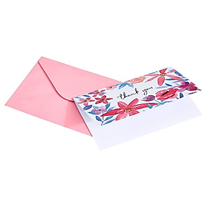 Amazon Basics Thank You Cards, Floral, 48 Cards and Envelopes