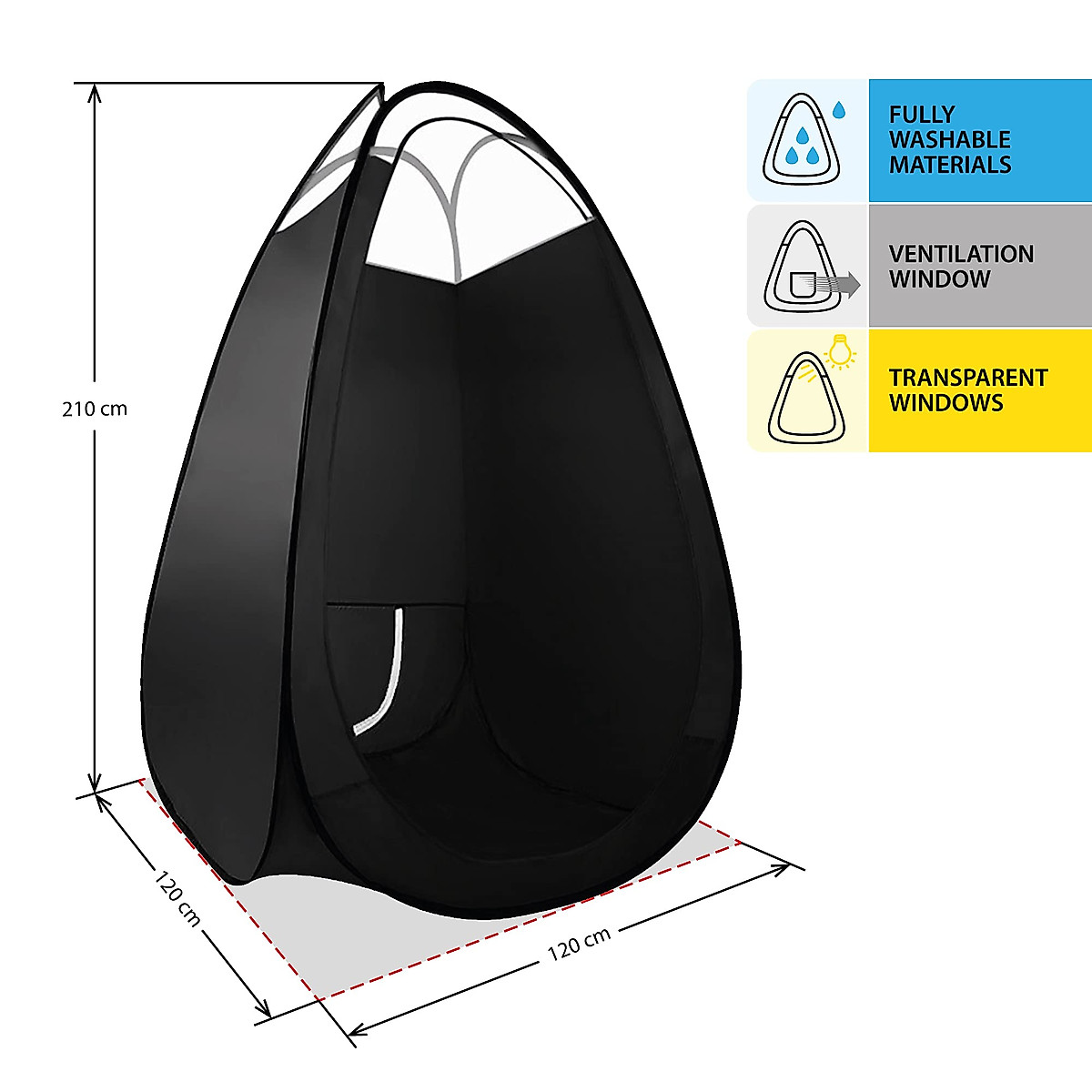 Spray Tan Tent Tanning Pop Up Portable Tent with Carry Bag Clear Top +5 Pairs of Spray Tan Feet Pads