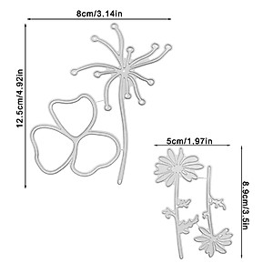 2 PCS Lotus Leaf Die Cuts for Card Making, AFUNTA Metal Die Cuts Lace Decoration Cutting Dies for DIY Scrapbook Photo Album Decor