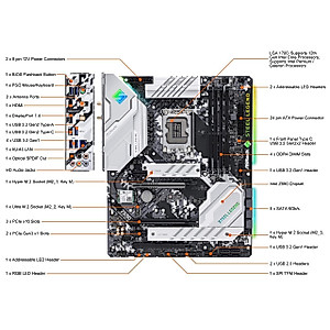 ASRock Z690 Steel Legend WiFi 6E Socket LGA1700/Intel Z690 SATA 6Gb/s DDR4 ATX Motherboard