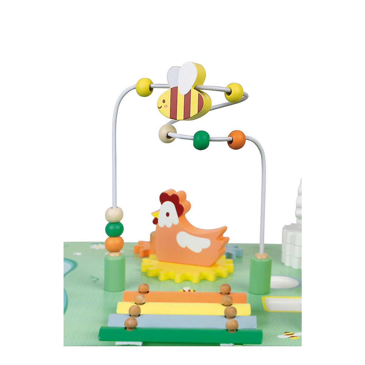 Janod Wooden Pretty Meadow Activity Table - 21.1" Tall - Ages 12 Months+ - J05327