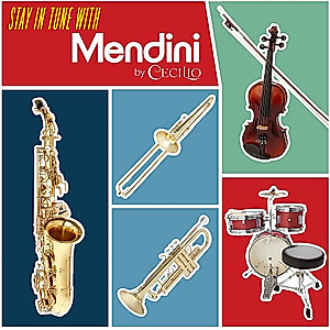Mendini Student Snare Drum Set with Gig Bag, Sticks, Stand and Practice Pad Kit, Black, MSN-1455P-BK