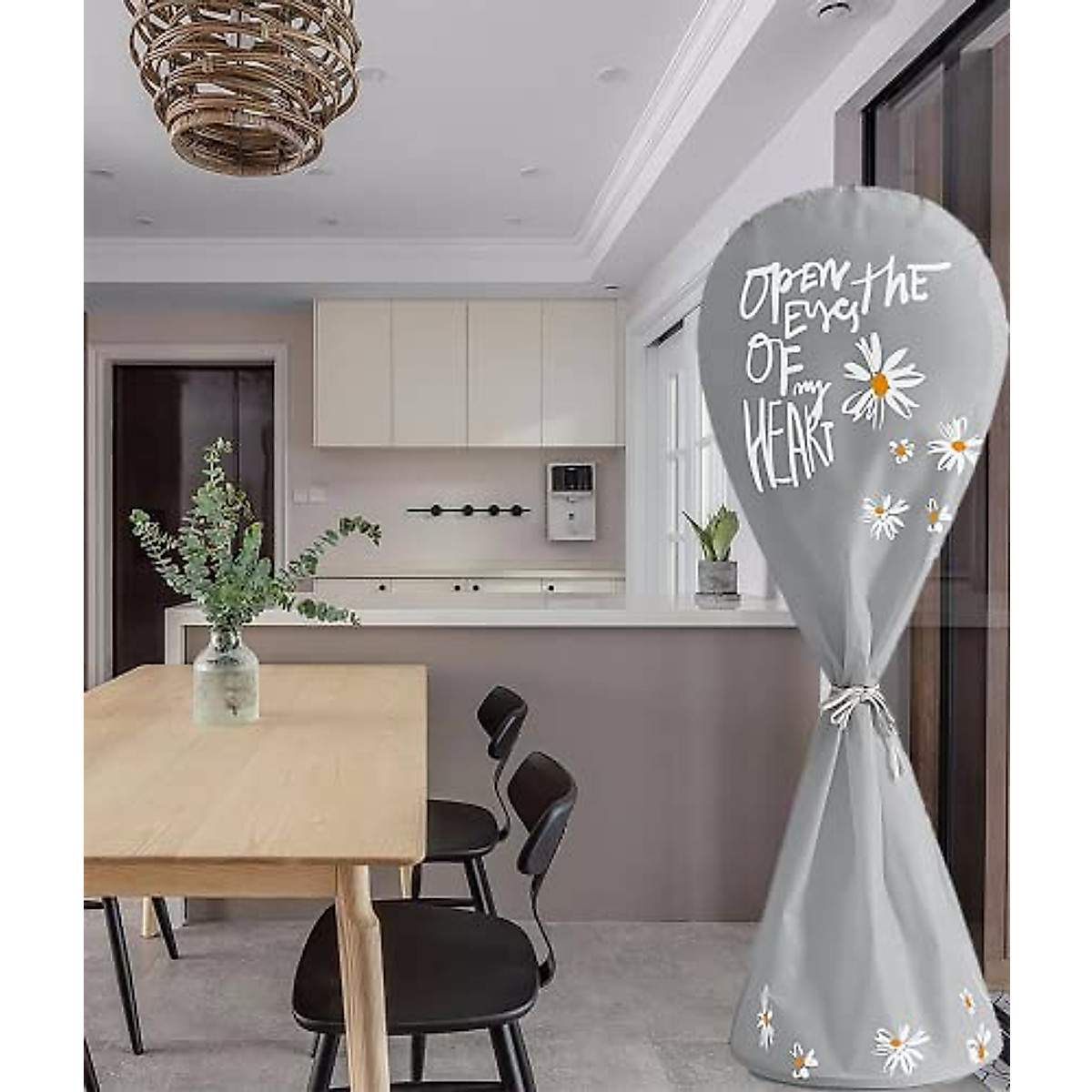 Alqpopg Fan Cover Dust Washable Floor Fans Cover Heavy Duty Standing Round Dustproof Covers Waterproof Protector for Indoor Outdoor Household Gray