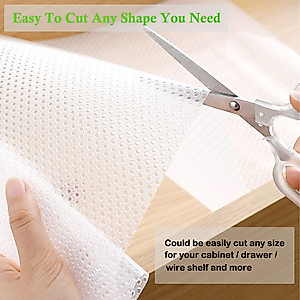 Cabinet Liners Non Slip Waterproof Clear Kitchen Drawer Shelf Liner 17.5 Inch X 20 FT Non Adhesive Mat for Fridge, Dresser, Wire Shelf, Toolbox, Cupboard, Pantry, Storage and Desk