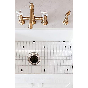 Kingston Brass KS7277PXBS English Country 8" Bridge Kitchen Faucet with Sprayer, Brushed Brass