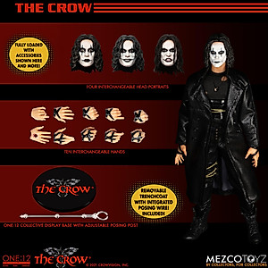 Mezco The Crow One:12 Action Figure Eric Draven 100% Plastic, in Gift Box, Manufacturer, Multi-Colour, H858210