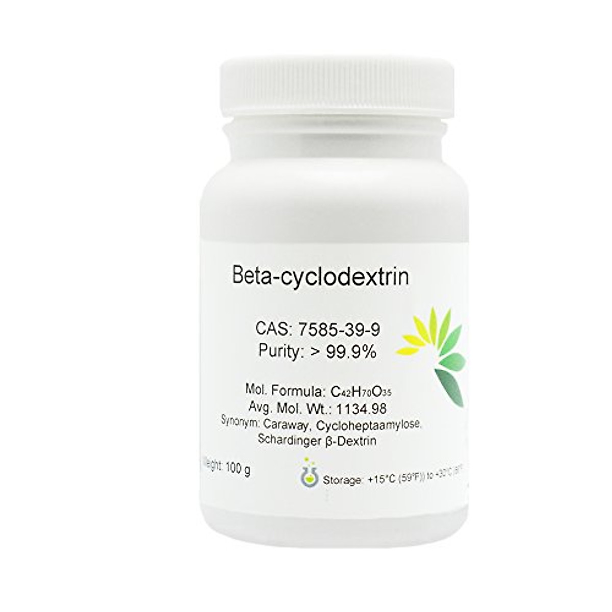 Beta-Cyclodextrin, 99.9% min, Ultra Pure, 100 g, Holiday Sale!