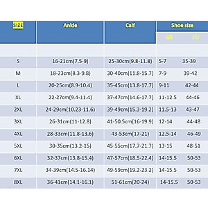 Taibonla 4XL Wide Calf & Big and Tall 20-30 mmHg Compression socks Men and Women-Black