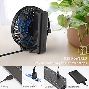 Handheld Mini Fan, Small Personal Portable Hand Held Fan with Two 2200mAh Batteries, USB Rechargeable Fan, Battery Operated Fan 3 Speed 180° Foldable Travel Fan (Total Battery Capacity: 4400mAh)